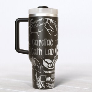 Cardiac Cath Lab Laser Engraved Full Wrap 40oz Tumbler, Digital ...