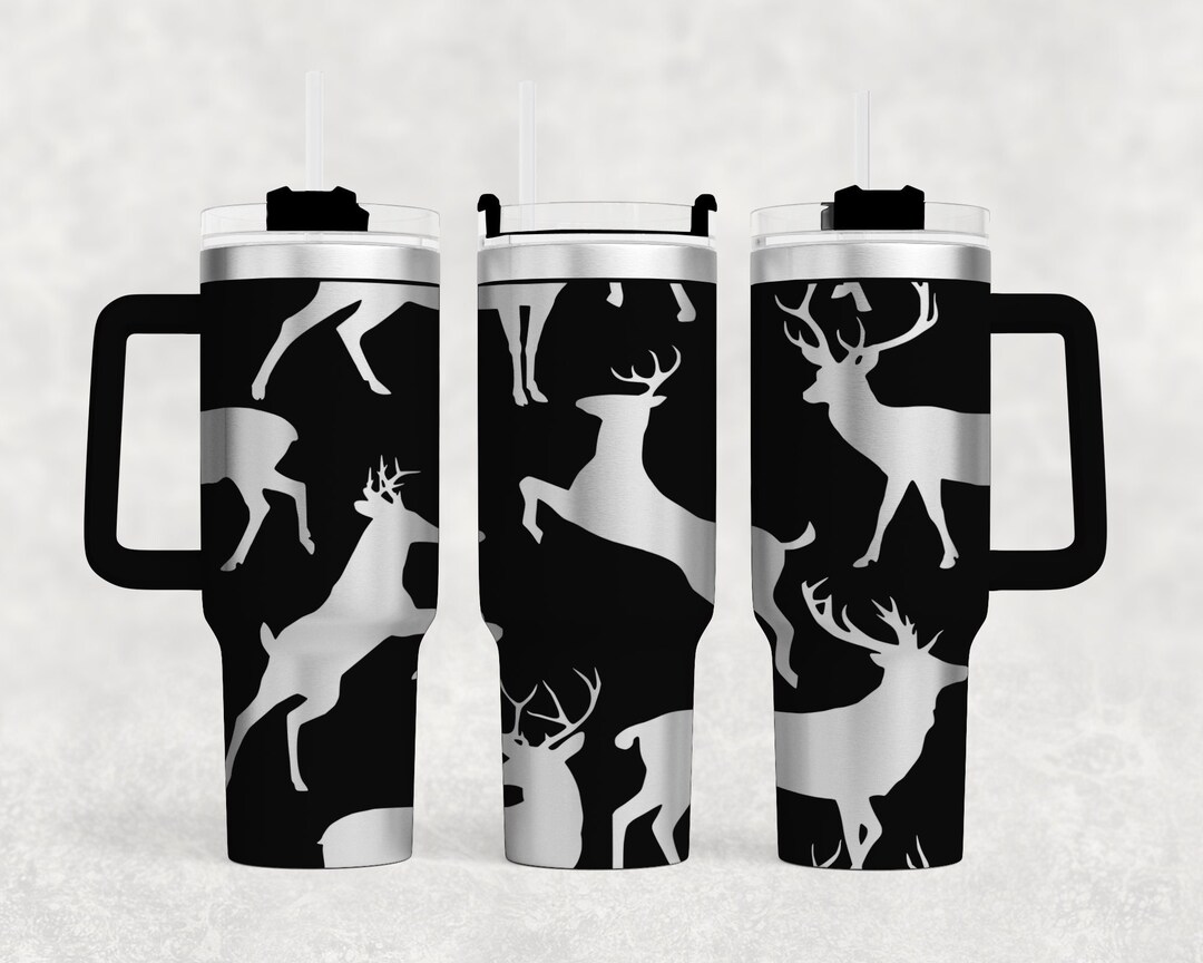 Deer Hunting Laser Engraved Full Wrap 40oz Tumbler, Digital Download ...
