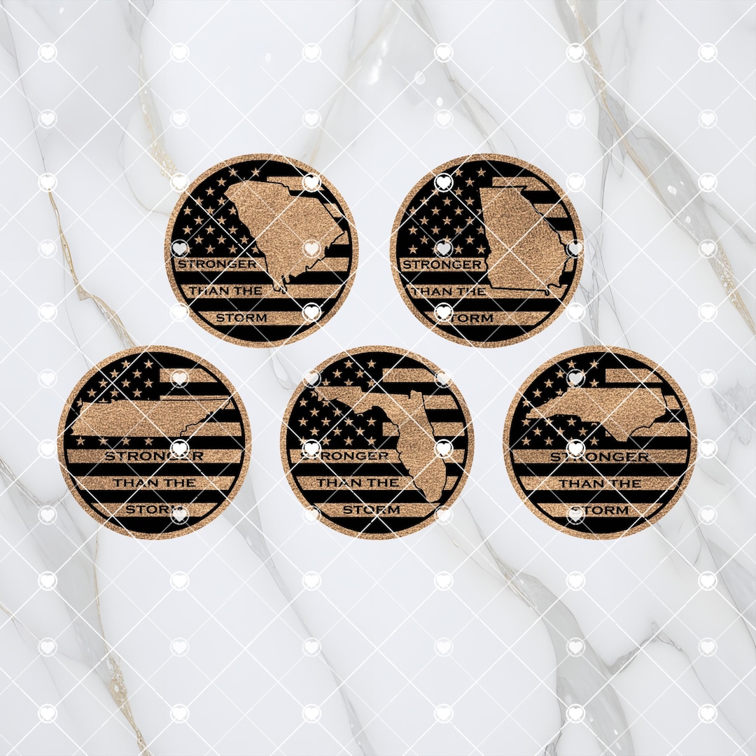 Stronger Than the Storm Bundle SVG, Laser Engraved Leather Patch Design ...