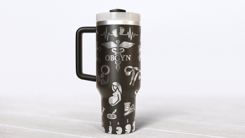 OBGYN Obstetrics Gynecology Laser Engraved Full Wrap 40oz Tumbler ...