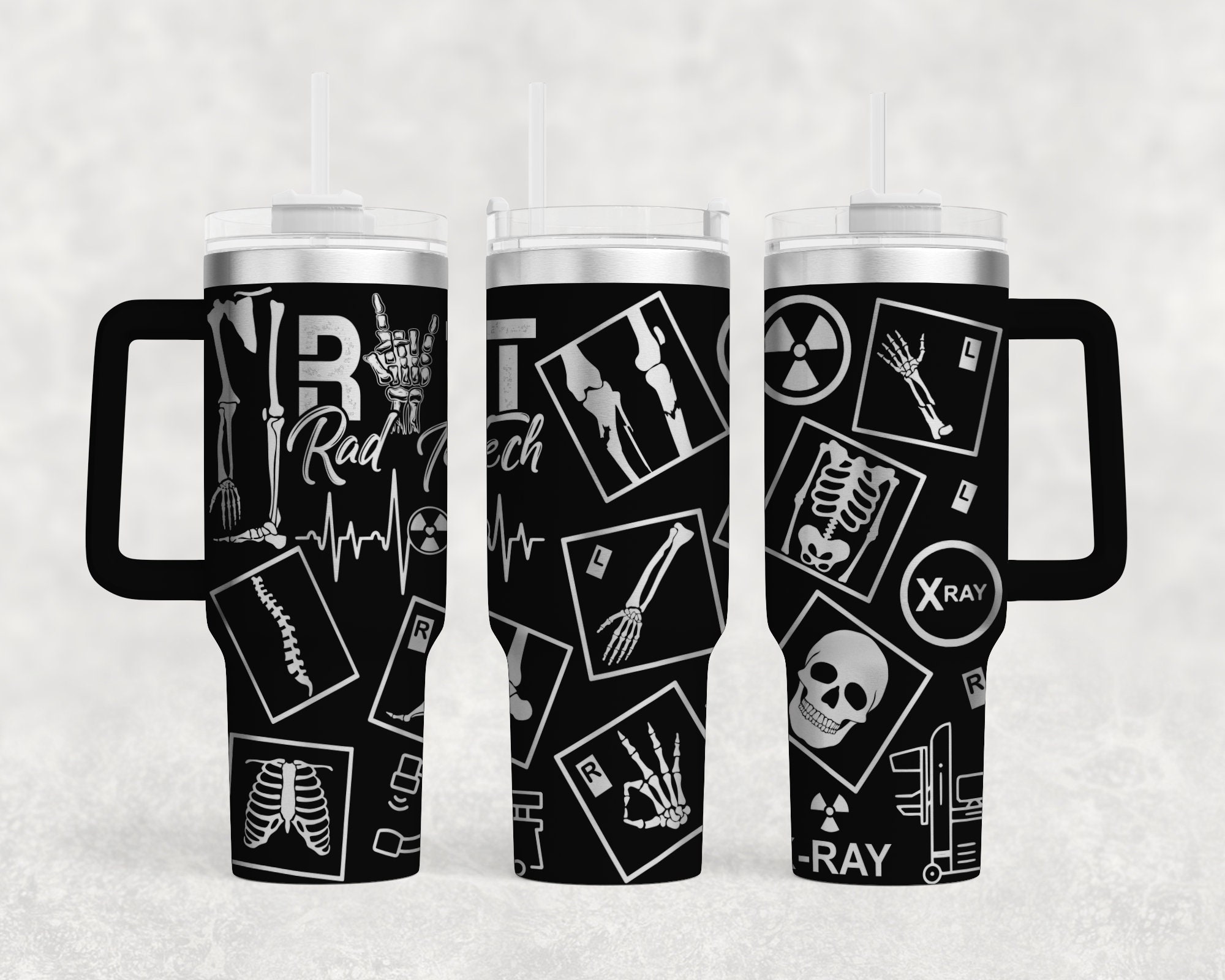 Radiology Tech Laser Engraved Full Wrap 40oz Tumbler, Digital Download ...