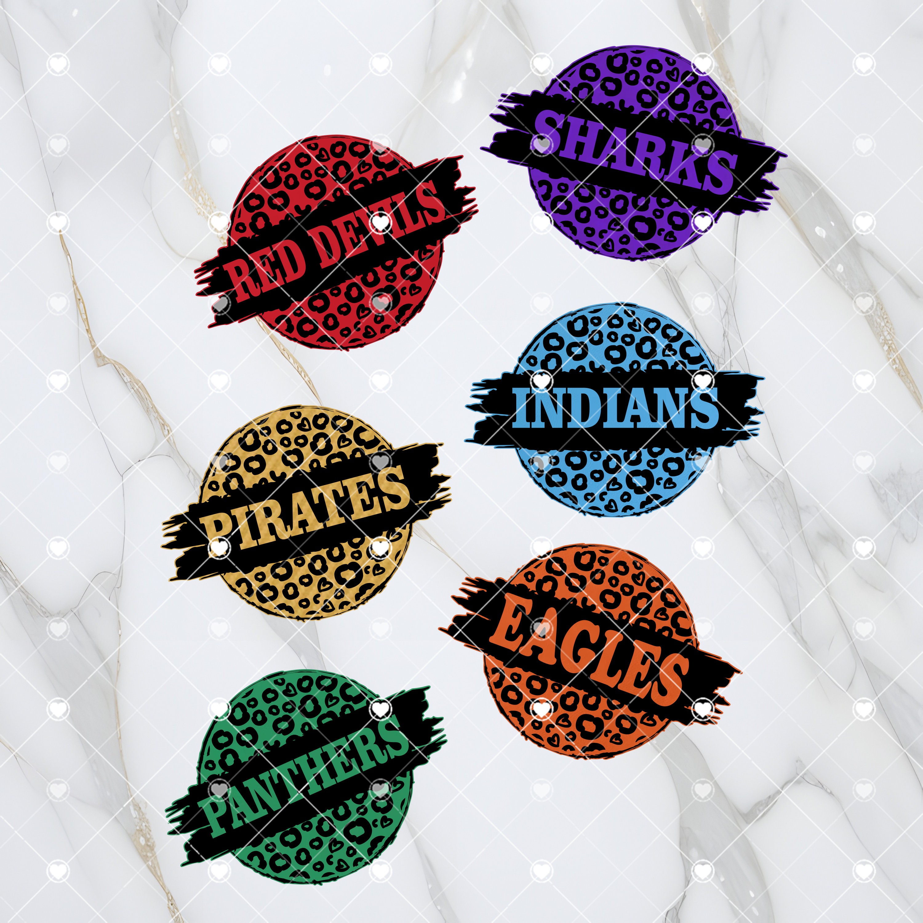 Leopard Distressed Mascot BUNDLE SVG, Laser Engraved Leather Patch ...