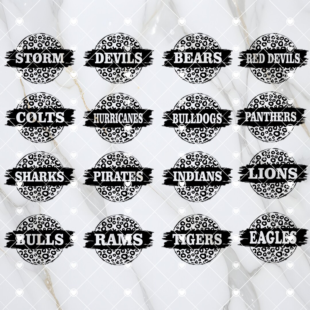 Leopard Distressed Mascot BUNDLE SVG, Laser Engraved Leather Patch ...