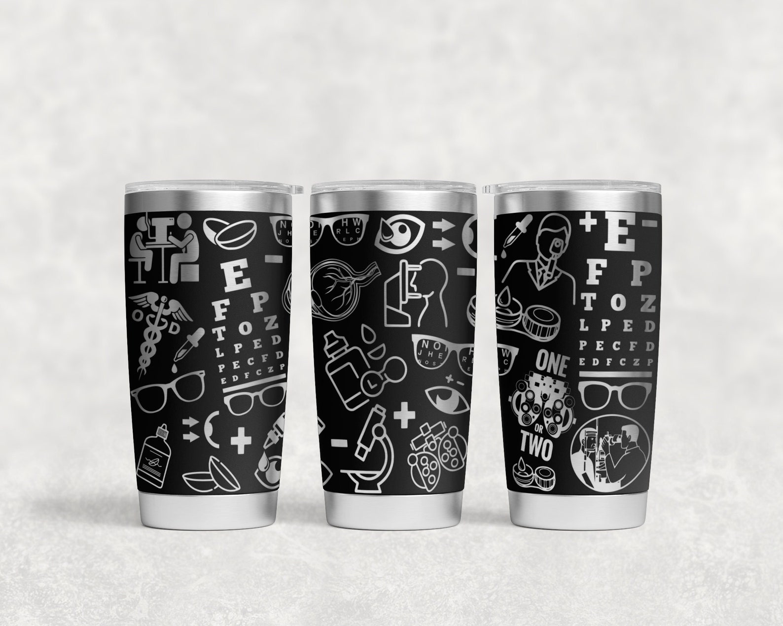 Optometry Laser Engraved Full Wrap 20oz Tumbler, Digital Download, SVG ...