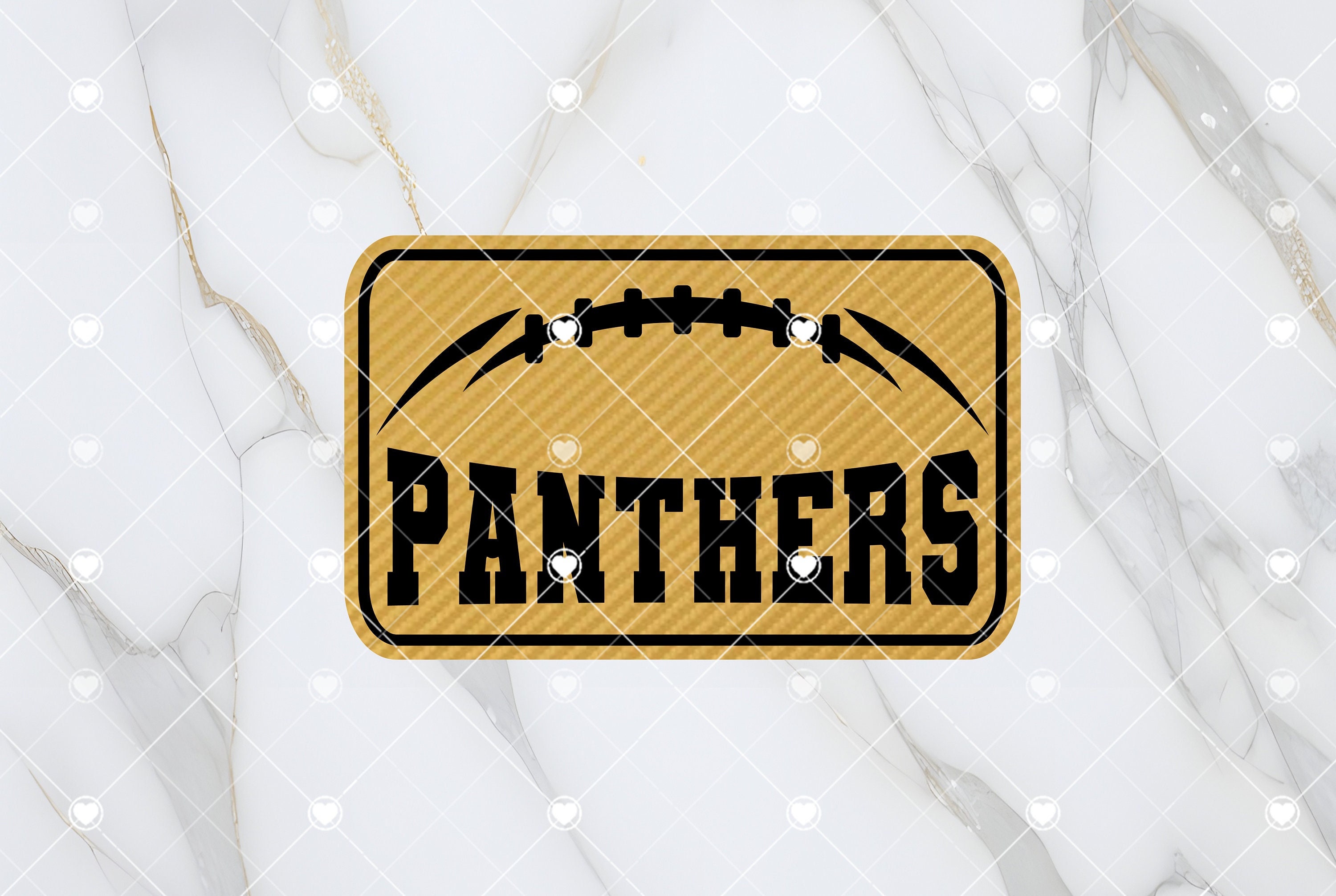 Panthers Mascot Football Hat Patch SVG, Laser Engraved Leather Patch ...
