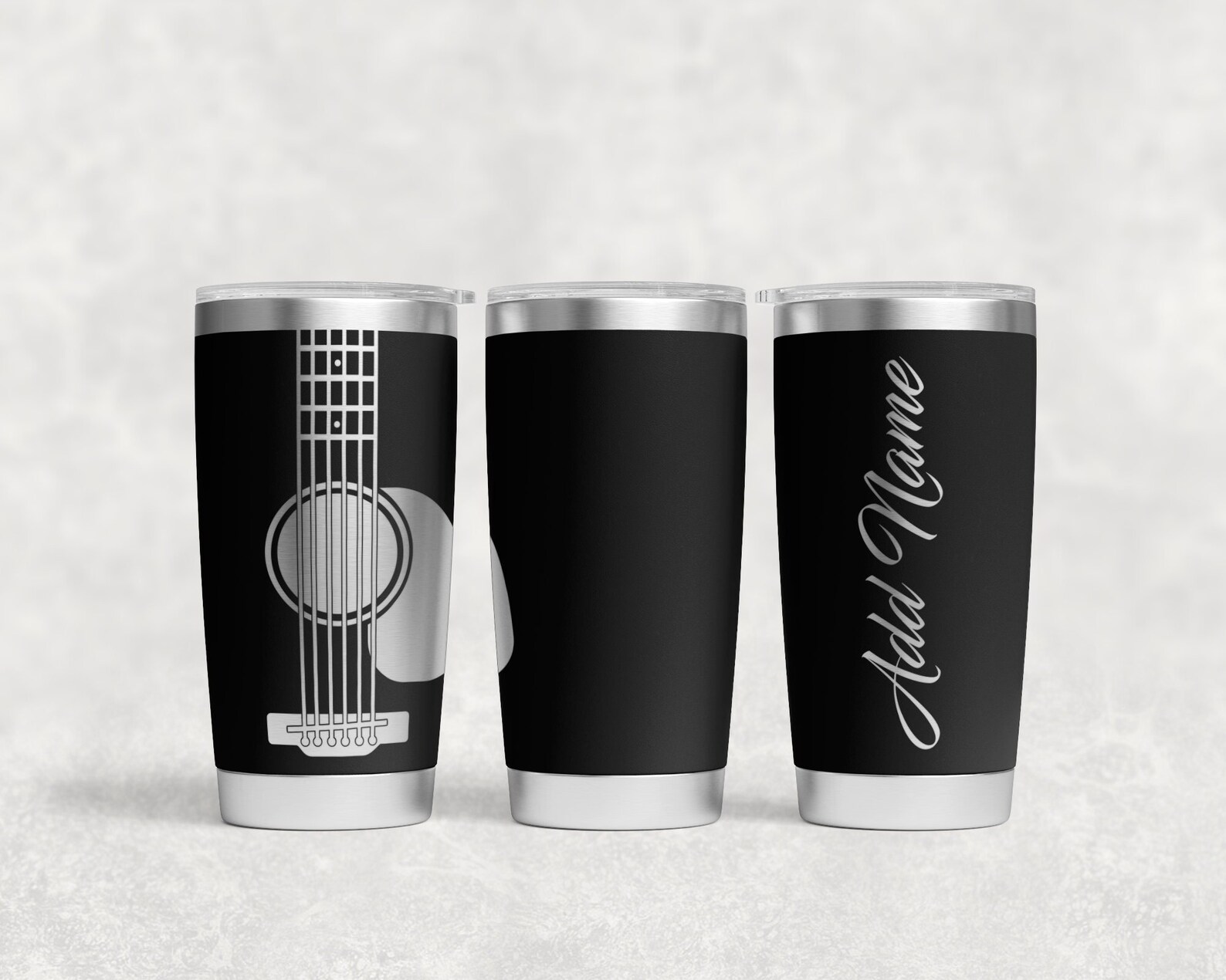 Guitar Guitarist Music Laser Engraved Full Wrap 20oz Tumbler, Digital ...
