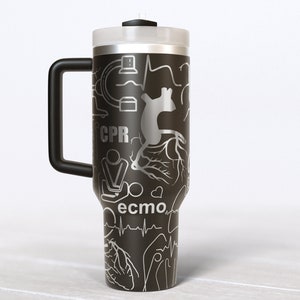 Cardiac Cath Lab Laser Engraved Full Wrap 40oz Tumbler, Digital ...