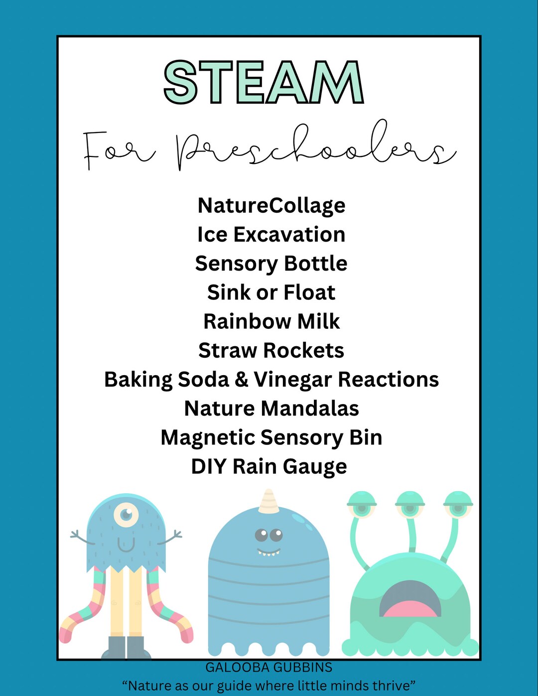 STEAM Experiments for Preschool - Etsy