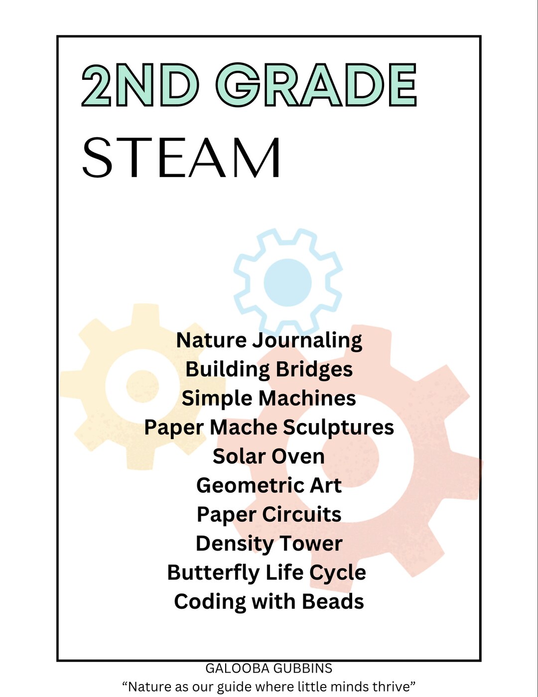 2nd Grade STEAM - Etsy