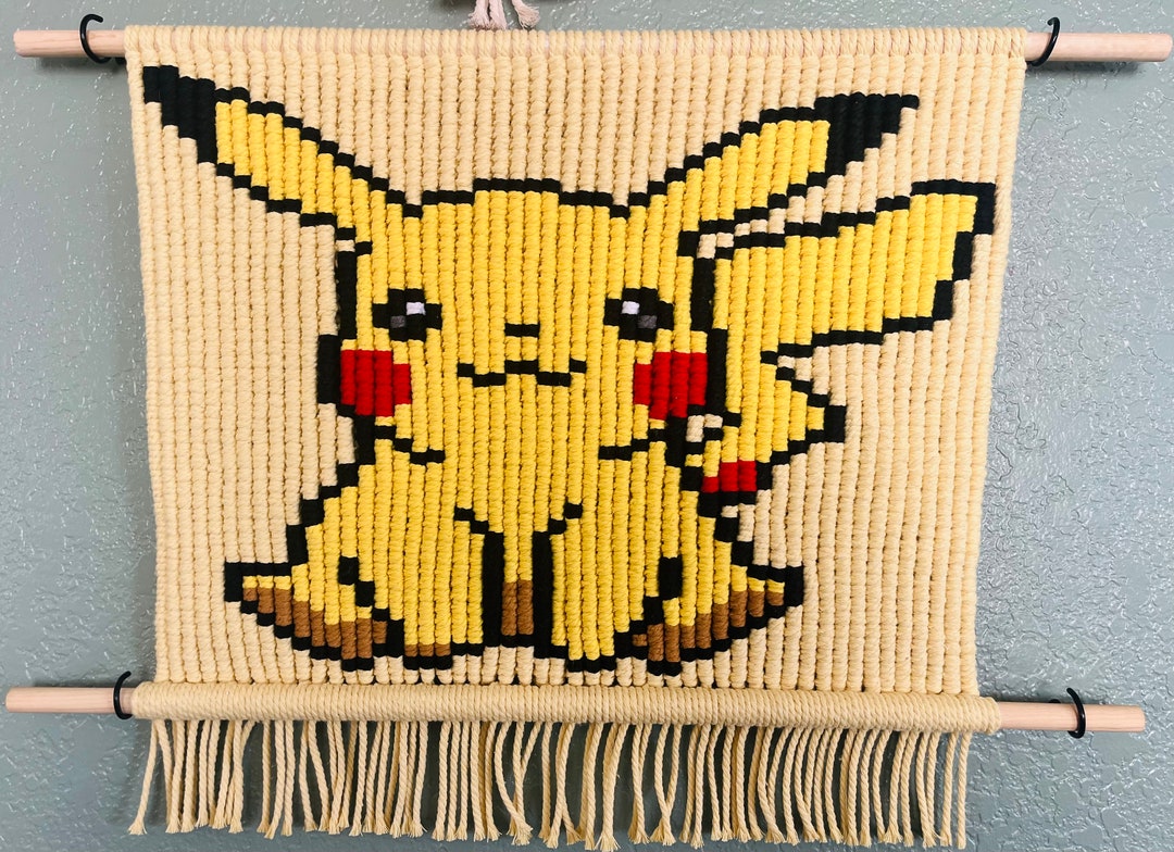 Pikachu Macrame Pixel Art - Etsy