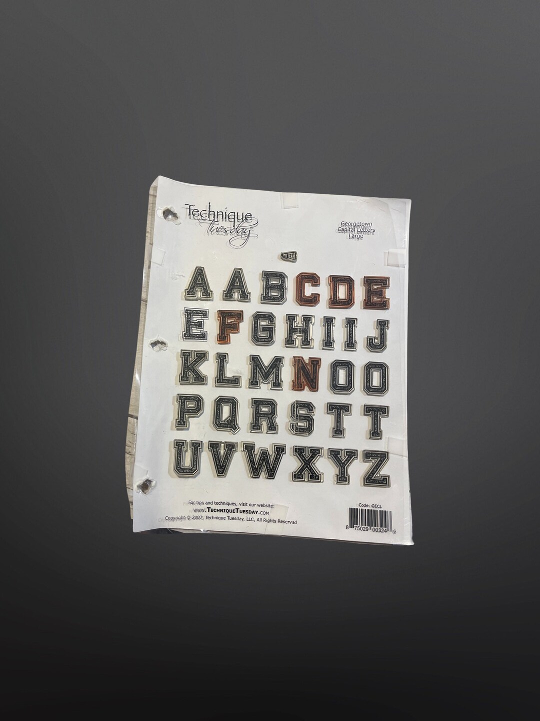 Technique Tuesday “georgetown Capital Letters Large” Discontinued by ...