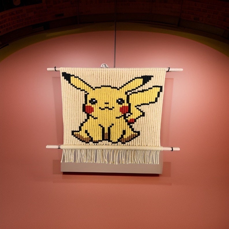 Pikachu Macrame Pixel Art - Etsy