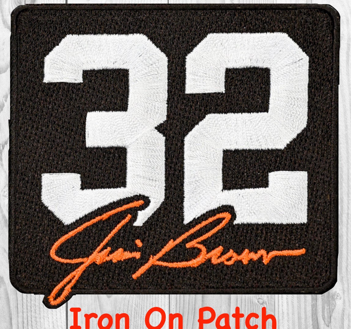 Jim Brown #32 Patch - 2023 Cleveland Browns Football Jersey Patch Iron ...
