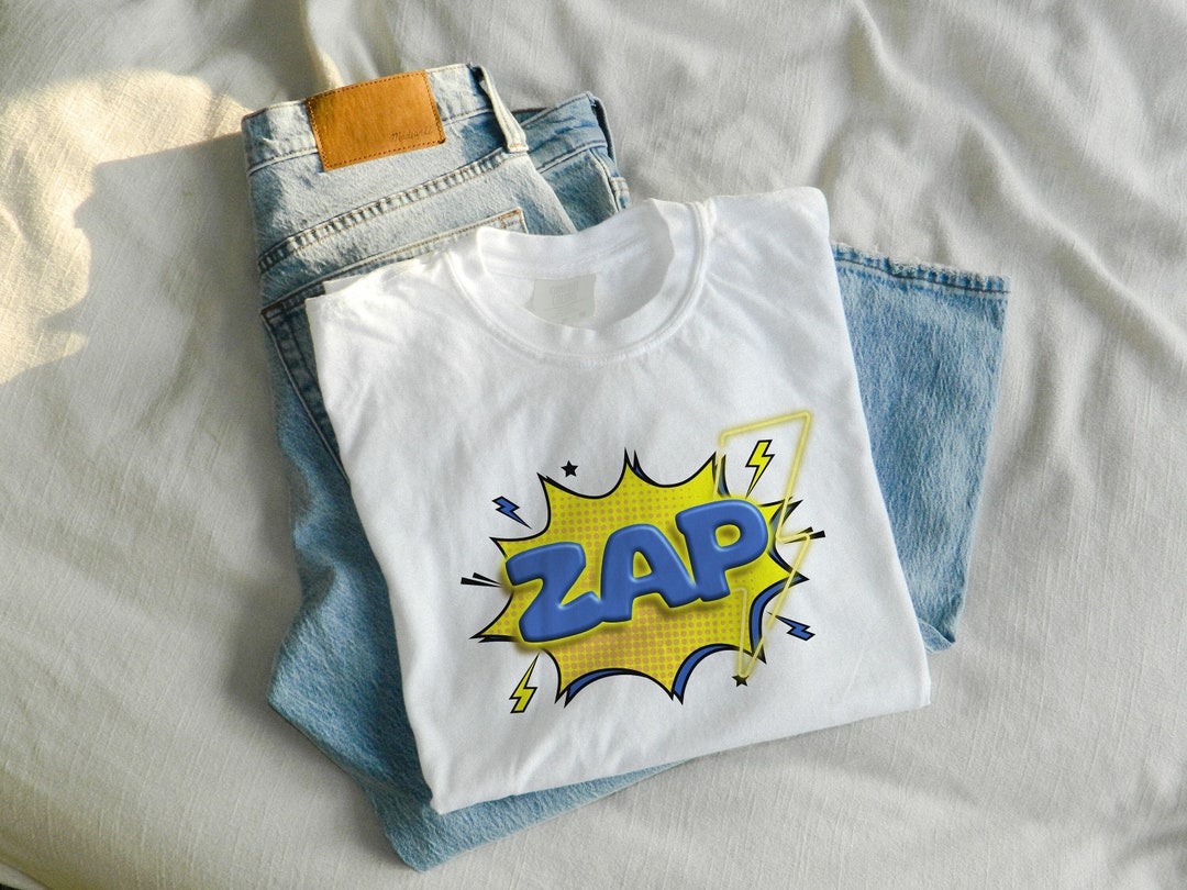 Iconic Comic T Shirt ZAP Comic Shirt Vintage Superhero Shirt Retro Gift ...