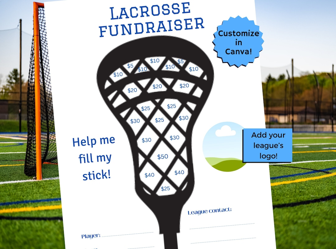 Editable Fundraiser Template for Lacrosse - Etsy