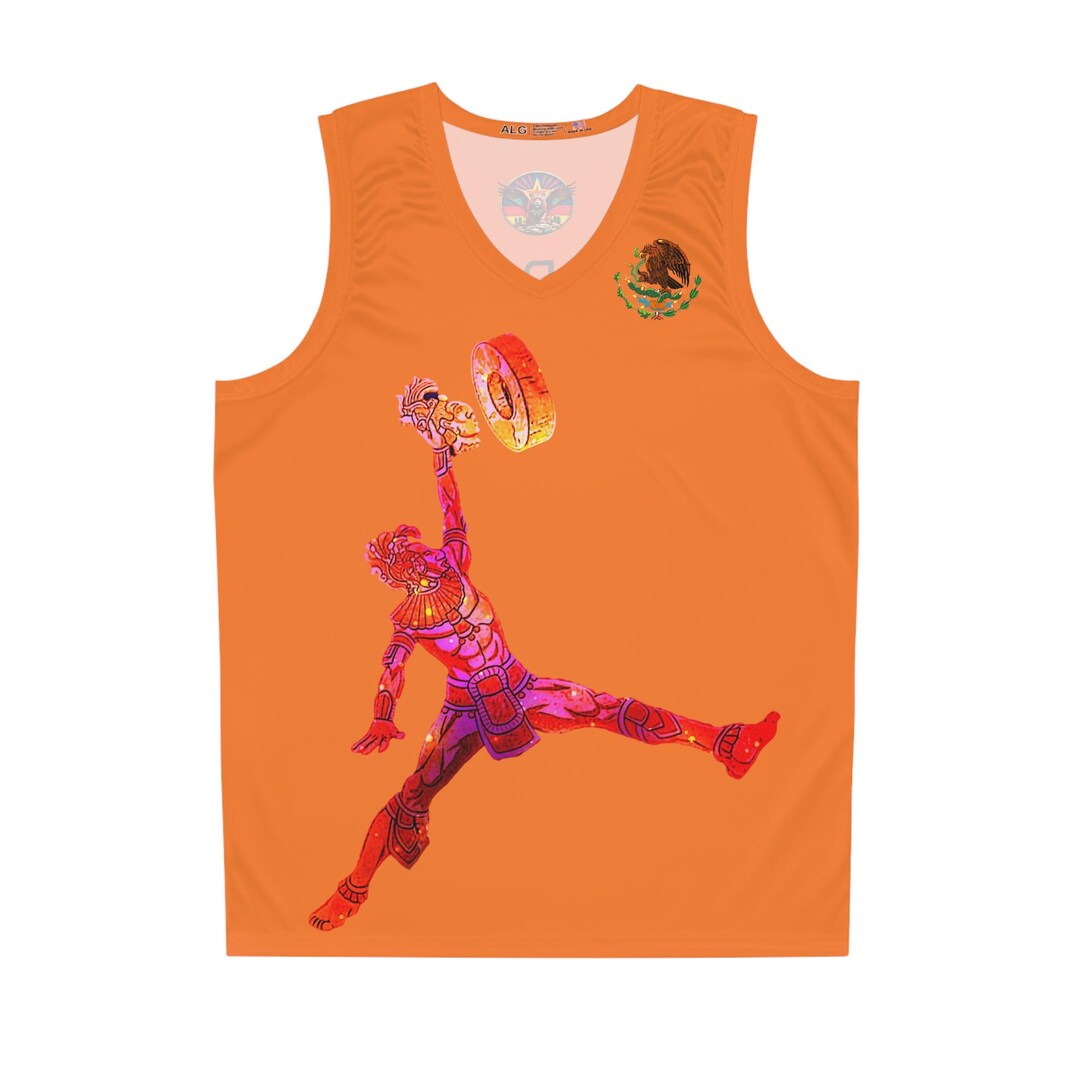 Azteca Sacrificial Basketball Jersey, Jumpman Design, Sports Apparel ...