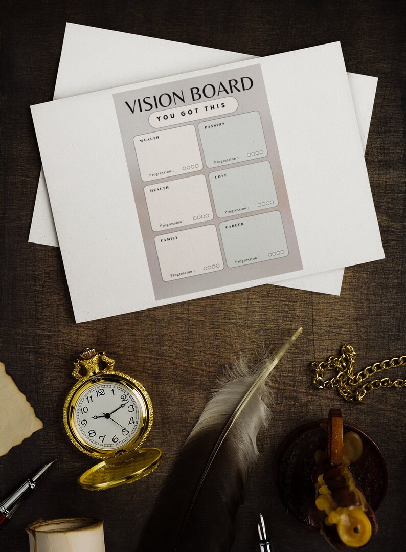 Vision Board to Keep on Track of Your Goals - Etsy
