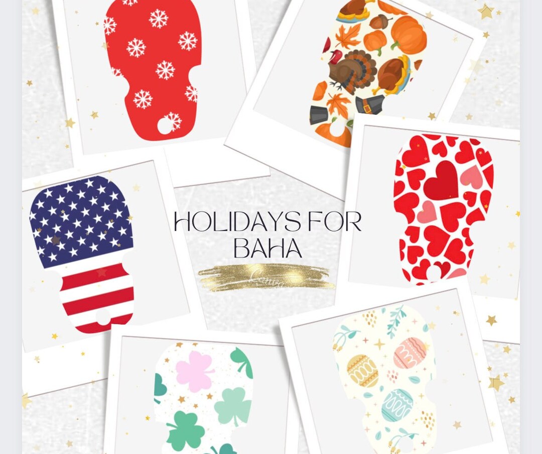 Holiday Cochlear Implant Stickers: Baha 5/6, Kanso Skins - Etsy