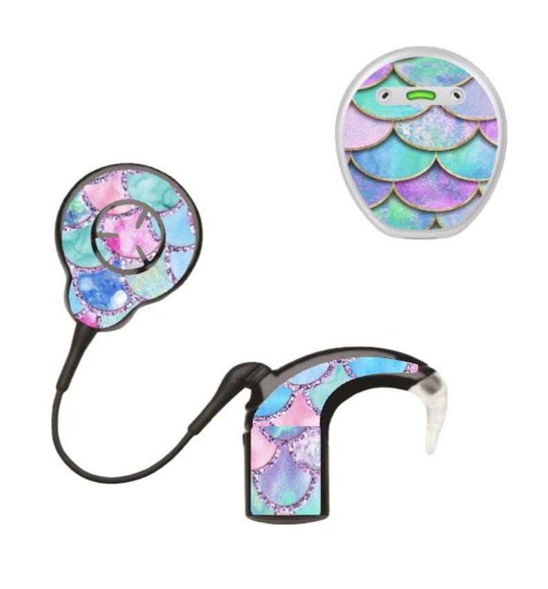 Rainbow, Mermaid, Turtle, Cochlear Implant Stickers: Fashion Skins for ...