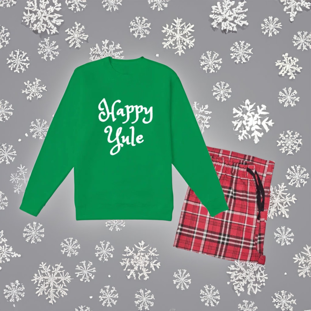 Happy Yule Yuletide Winter Men's Crewneck Sweatshirt - Etsy