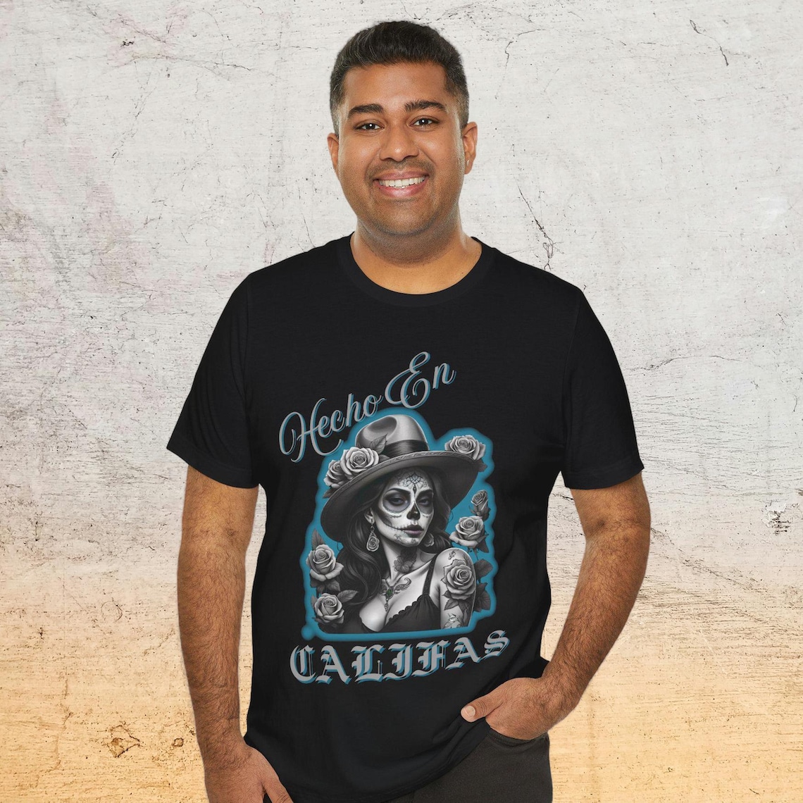 Hecho En Califas, California Pride Unisex T-shirt With Girl in Fedora ...