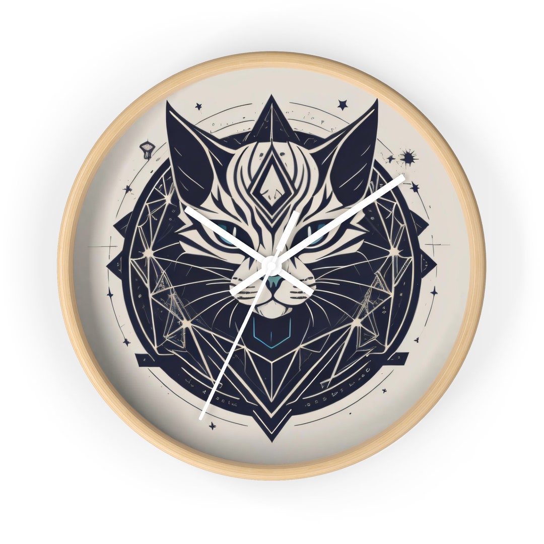 Galaxy Space Cat Wall Clock - Etsy