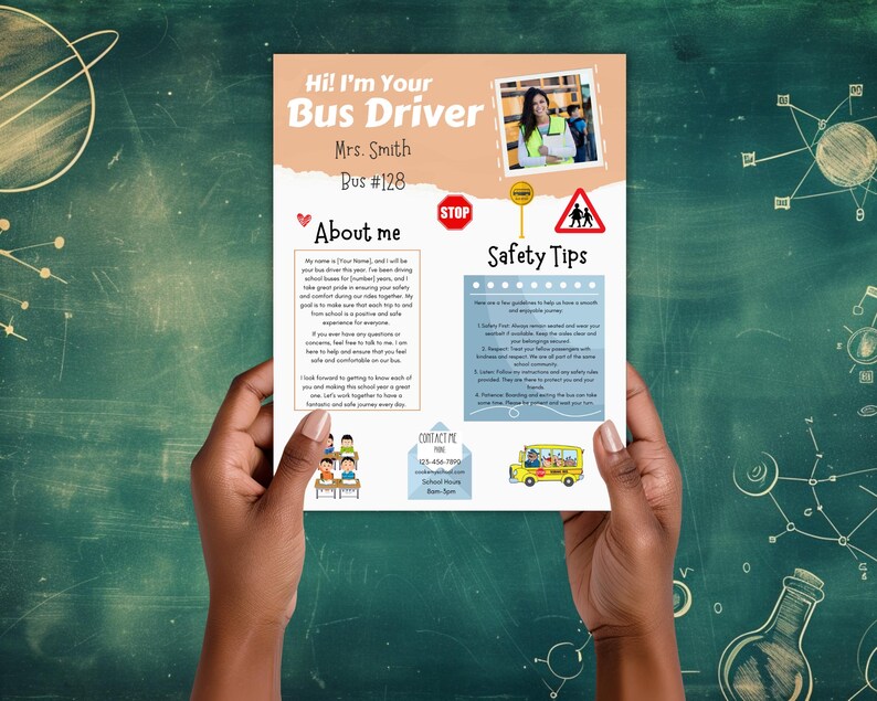 Editable Meet the Bus Driver Letter Template: Back to School (canva ...