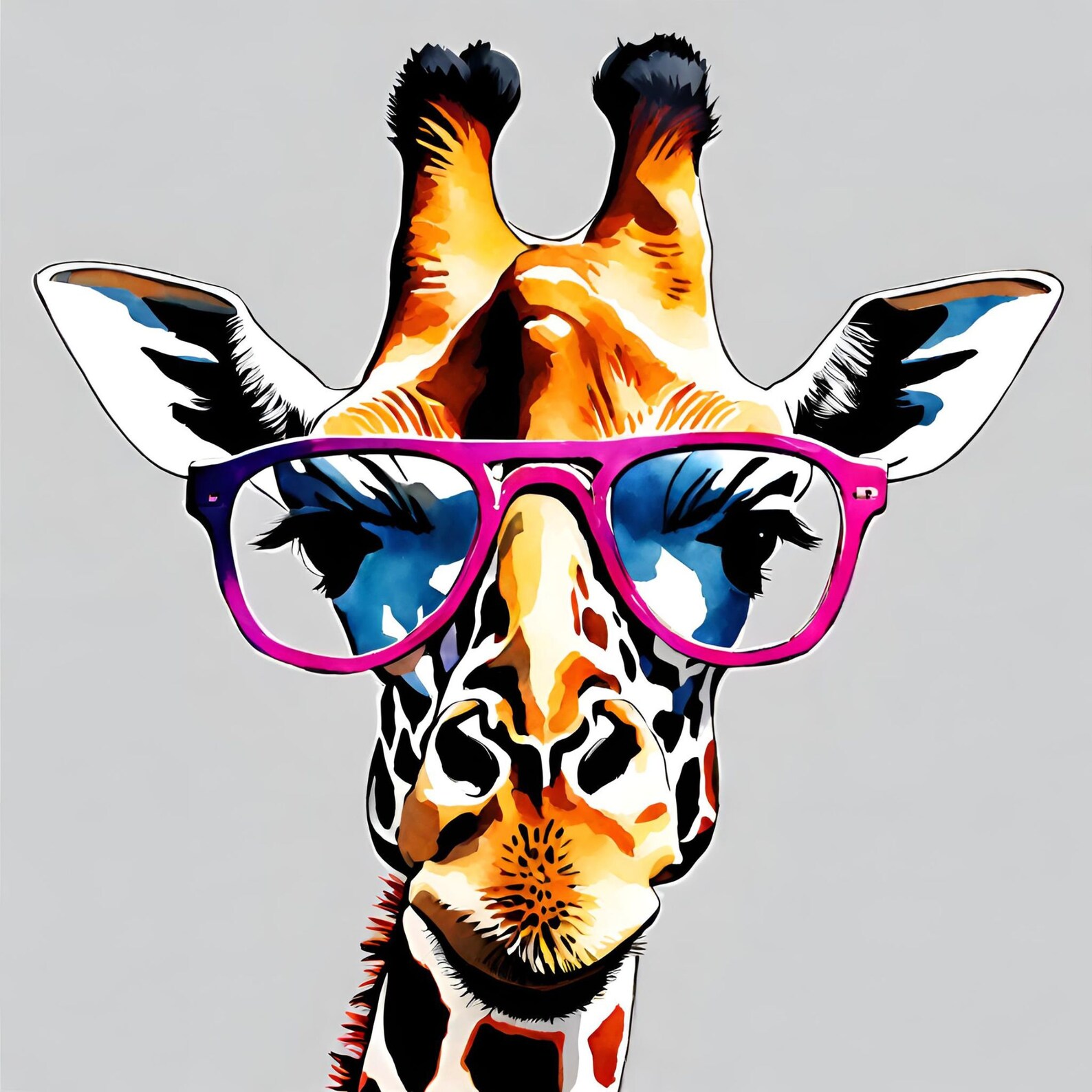 Bundle of 10 High Quality Giraffe Prints, JPG File, Digital, Giraffe ...