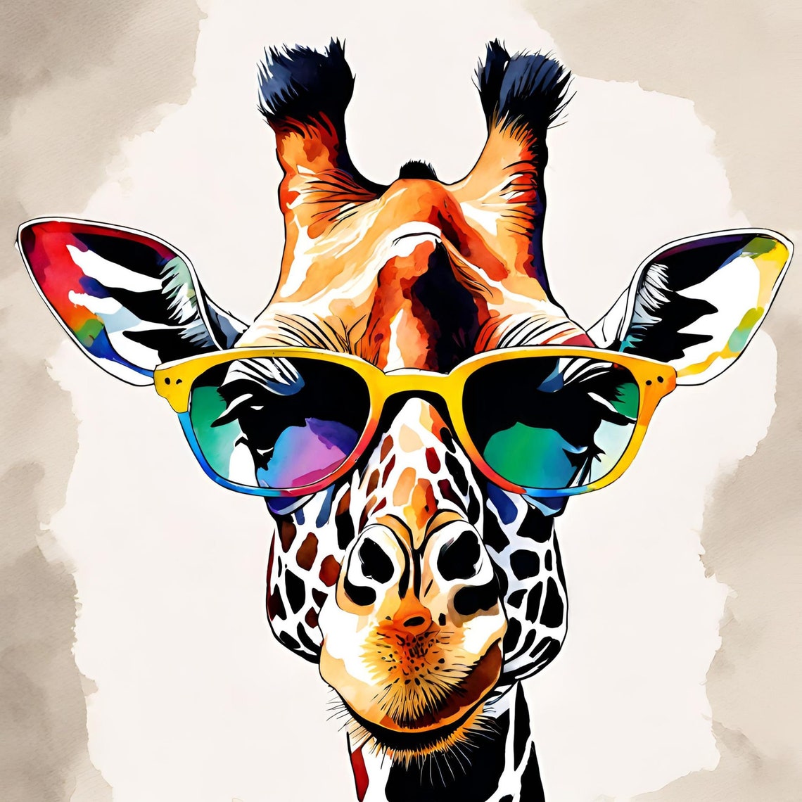 Bundle of 10 High Quality Giraffe Prints, JPG File, Digital, Giraffe ...