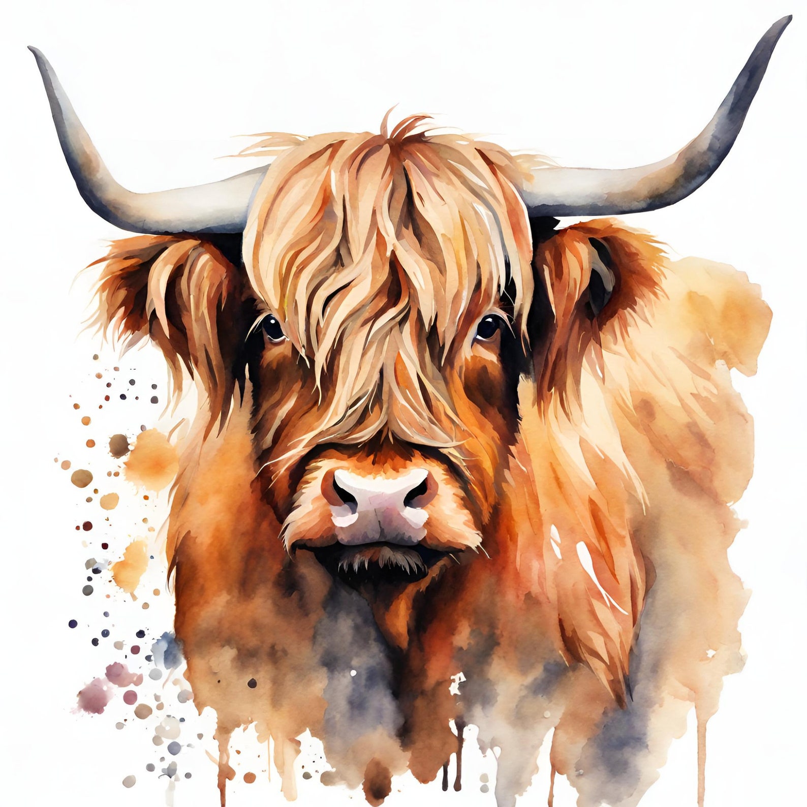 3 Highland Cow Prints, JPG File, 12 X 12 Inch Printable, Highland Cow ...