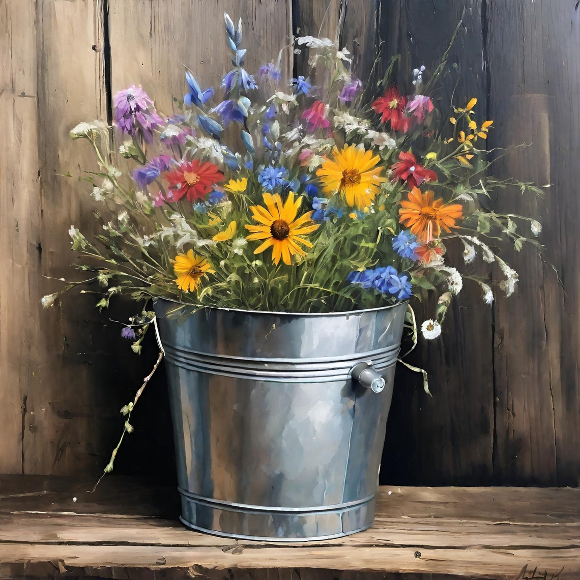 10 High Quality Prints, JPG File, Digital Printable, Bucket of ...