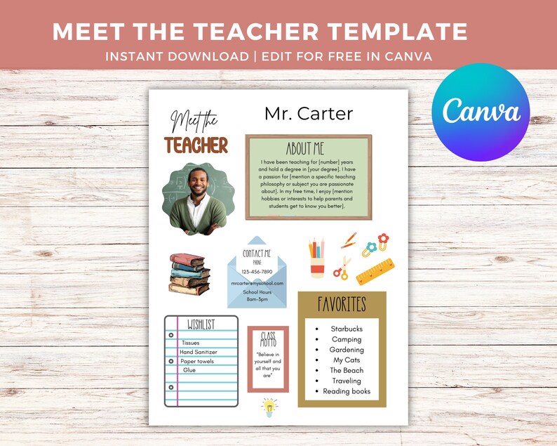 Editable Meet the Teacher Template: Back to School Newsletter (canva ...