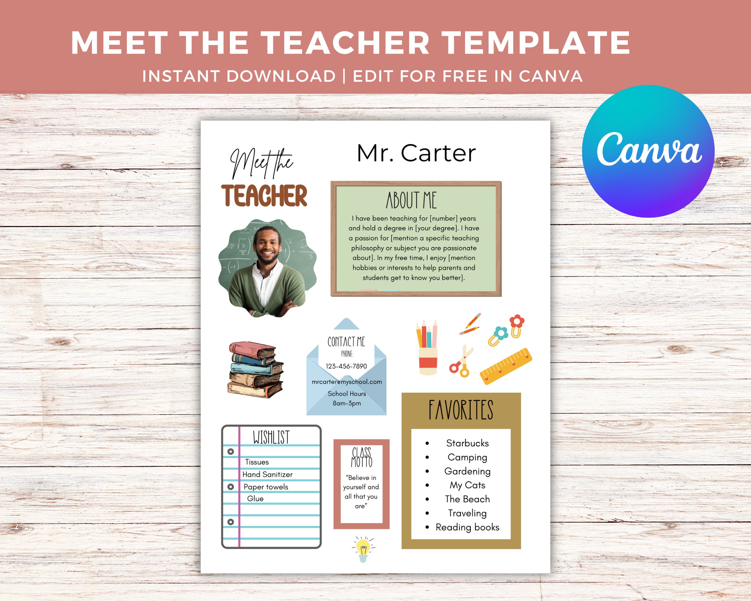 Meet the Teacher Editable Template, Back to School Welcome Letter to ...