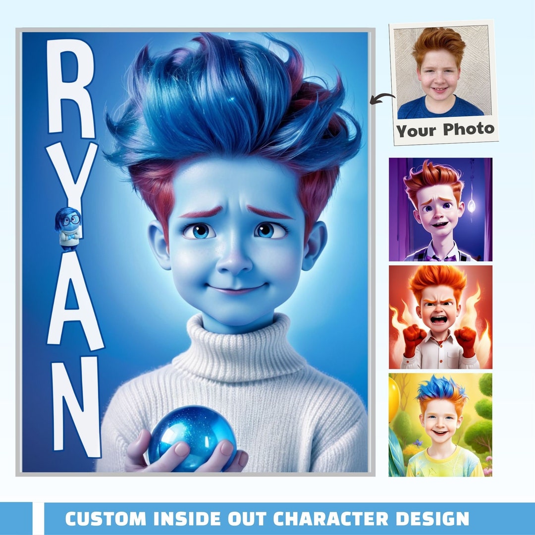 Personalized Disney Inside Out Design, Inside Out 2 Movie Characters ...