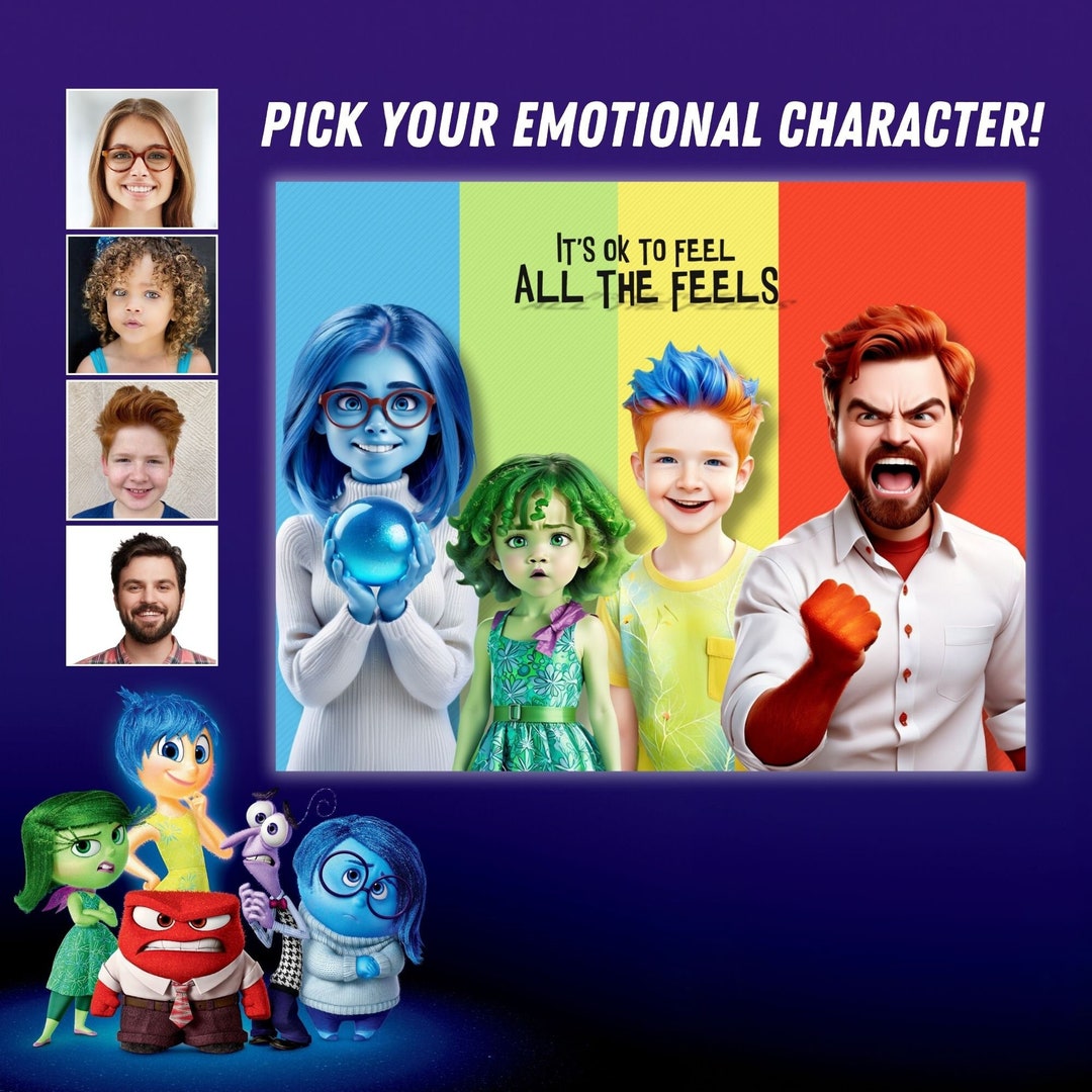 Custom Emotional Characters Family Portrait, Cartoon Style Couple, Gift ...