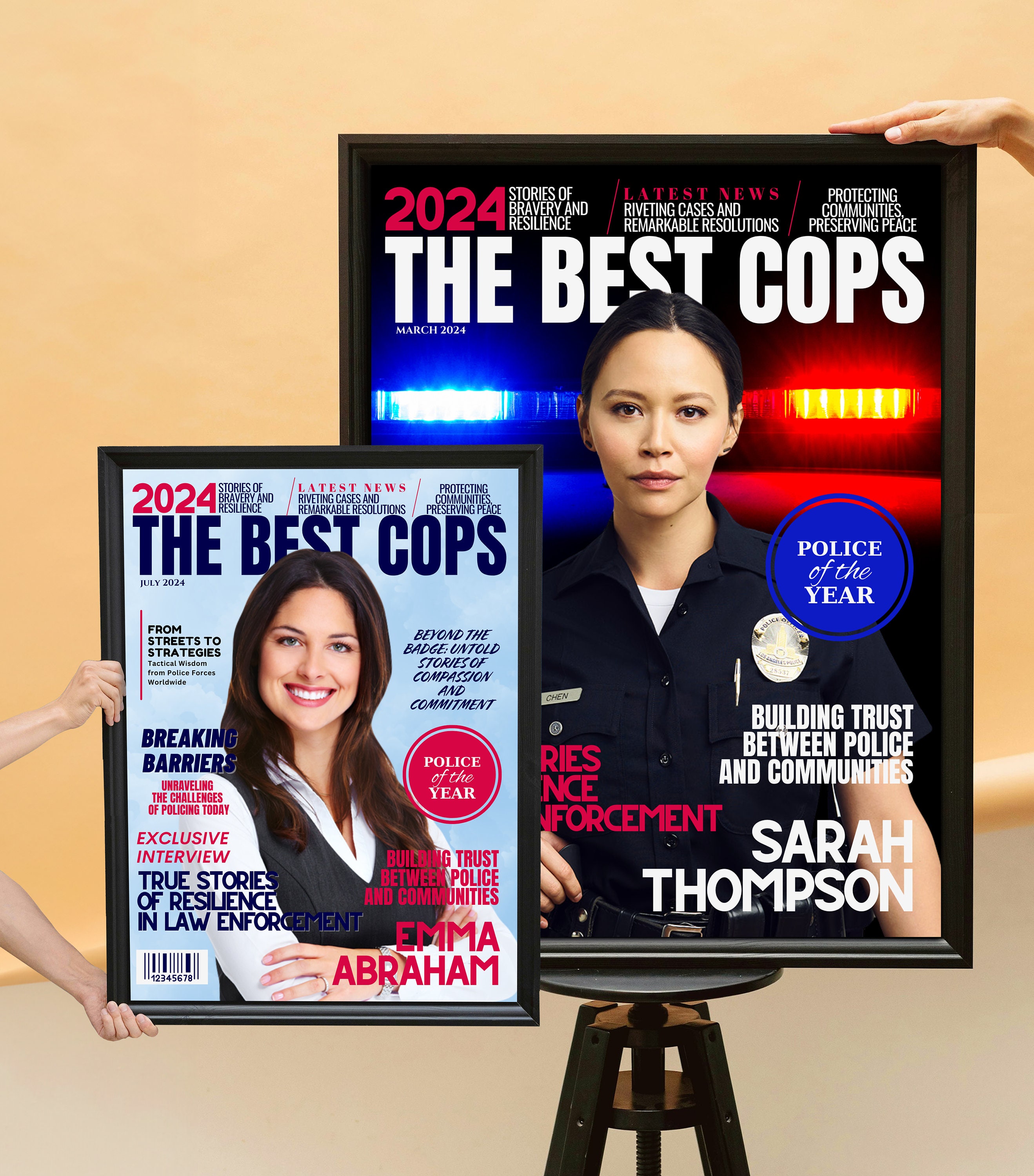 Custom Magazine Cover, Police Birthday Gifts, Police Officer Gifts ...