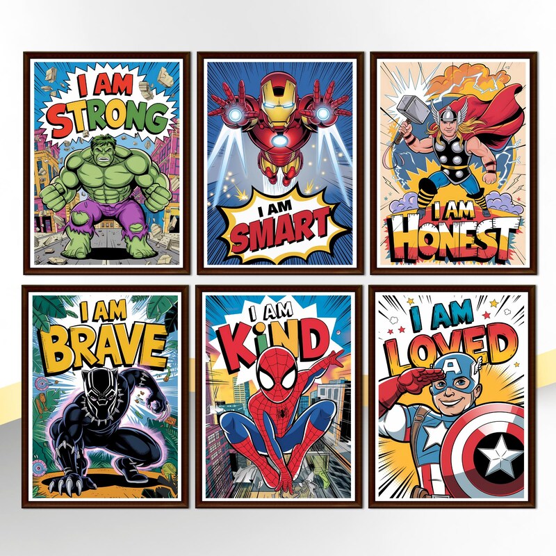 Superhero Wall Art - Etsy