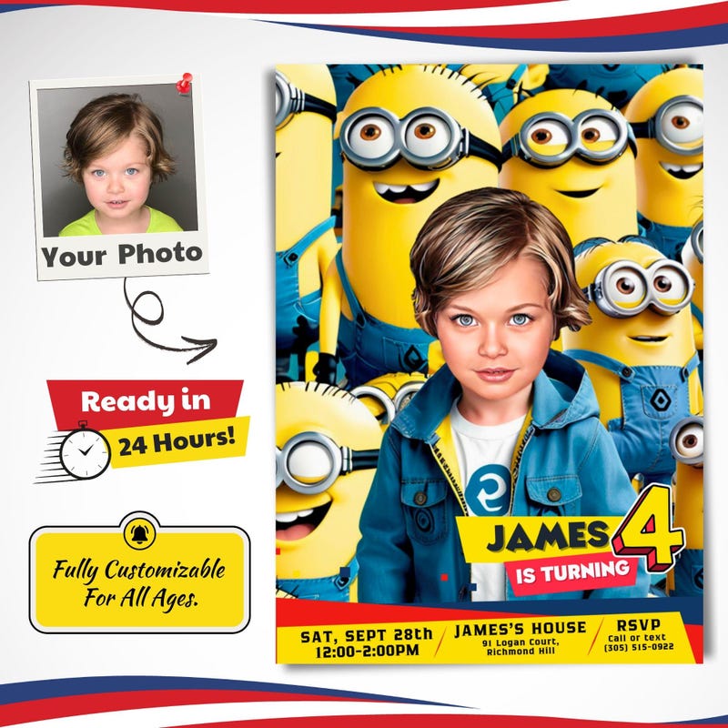 Minion Invitation - Etsy