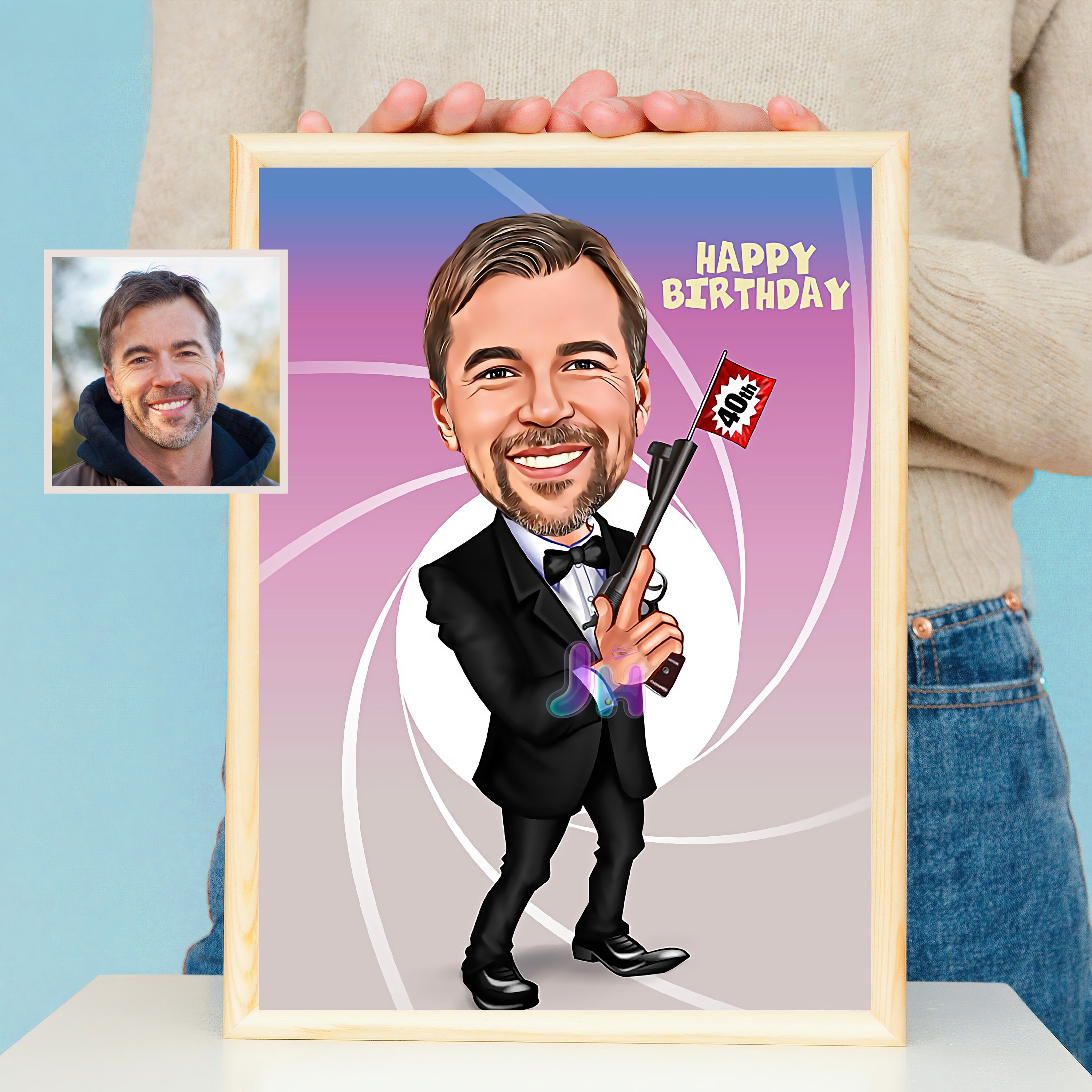 Iconic James Bond Portraits: James Bond Caricature Agent 007 - Etsy