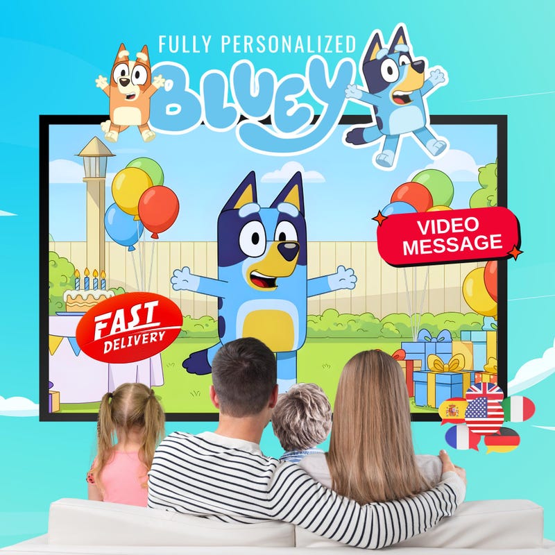 Bluey Birthday Message - Etsy