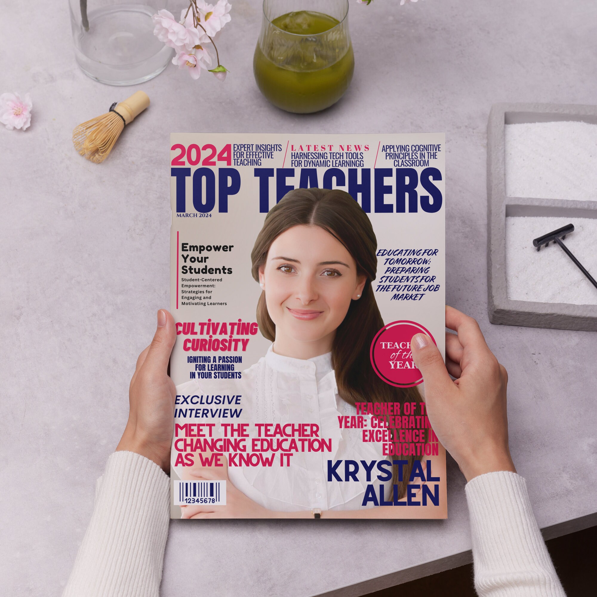 Custom Teacher Magazine Cover, Back to School Teacher Gifts, Teacher Appreciation Gift, End of ...