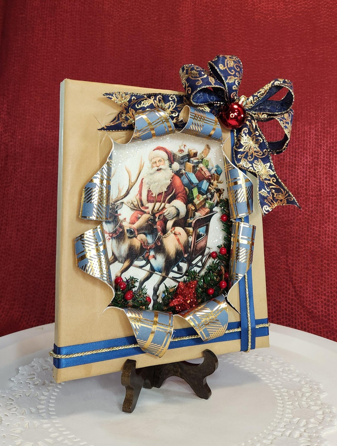 Busted Canvas Art, Santa on Sleigh 8x10 Frame - Etsy