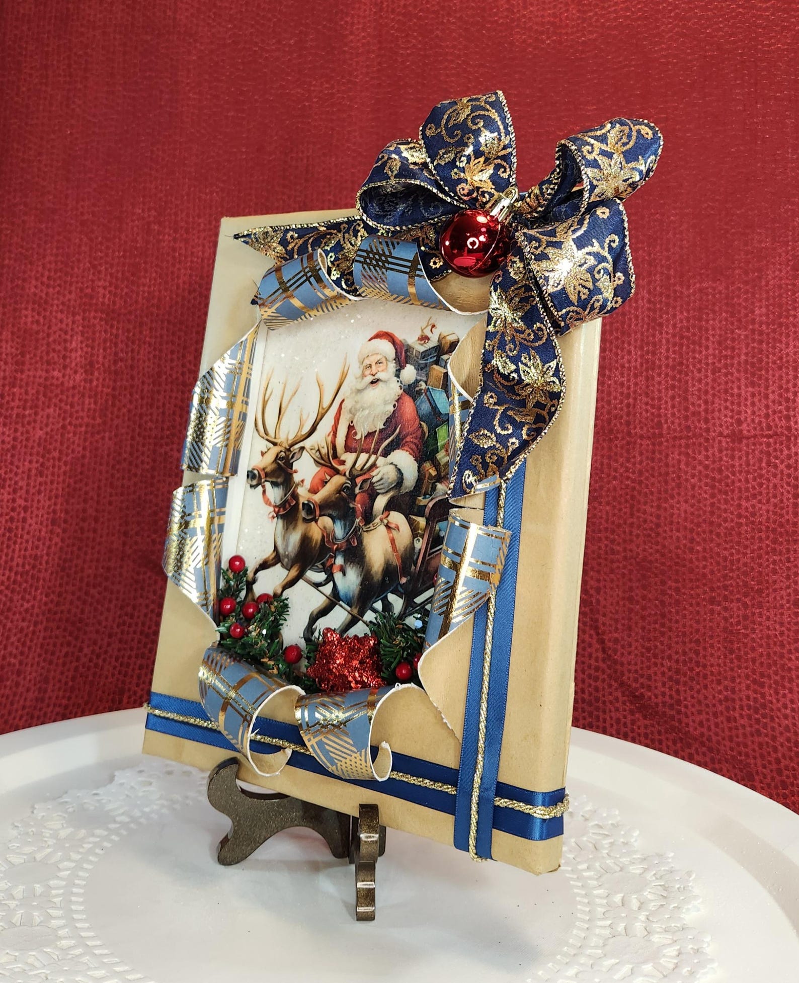 Busted Canvas Art, Santa on Sleigh 8x10 Frame - Etsy