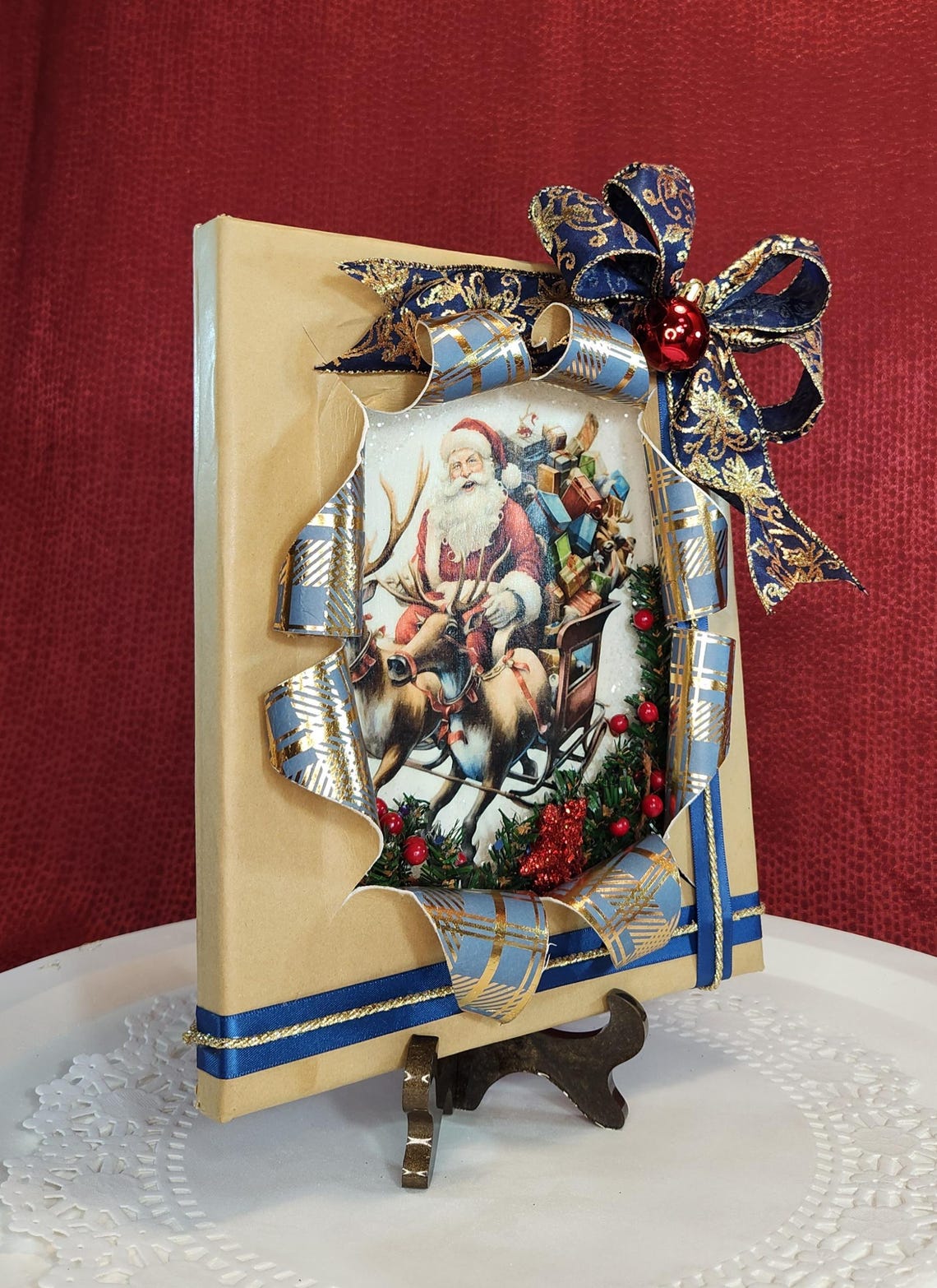 Busted Canvas Art, Santa on Sleigh 8x10 Frame - Etsy