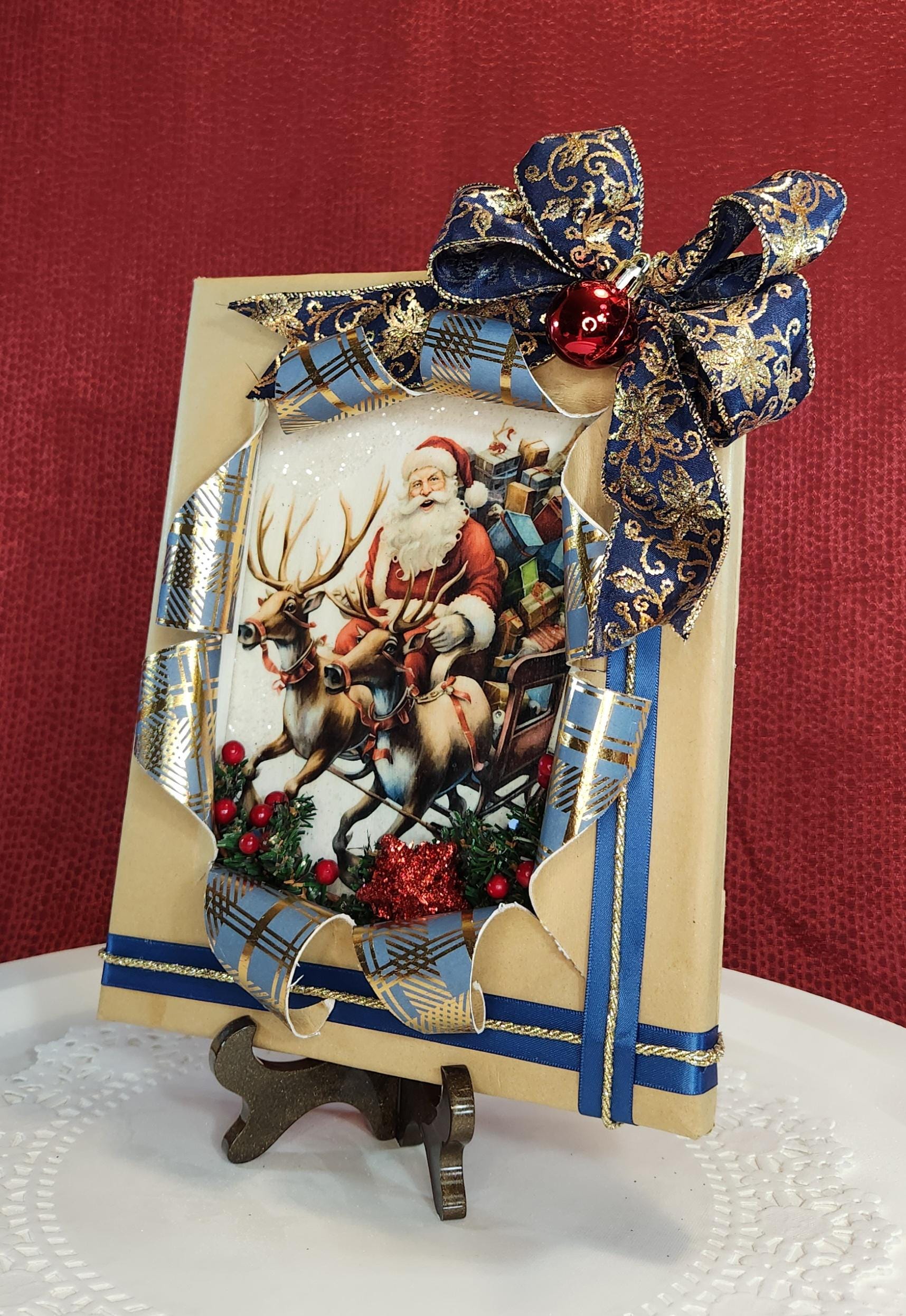 Busted Canvas Art, Santa on Sleigh 8x10 Frame - Etsy