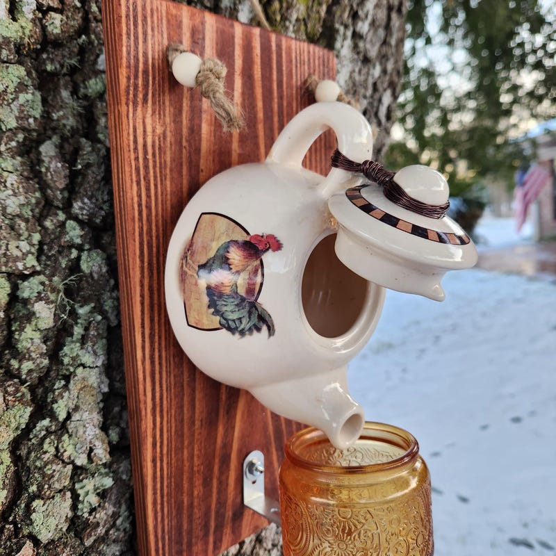 Teapot Bird House - Etsy