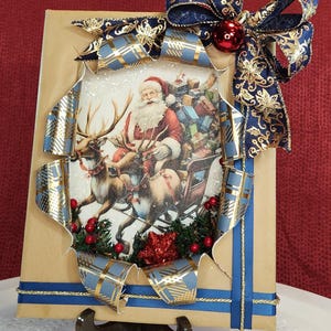 Busted Canvas Art, Santa on Sleigh 8x10 Frame - Etsy