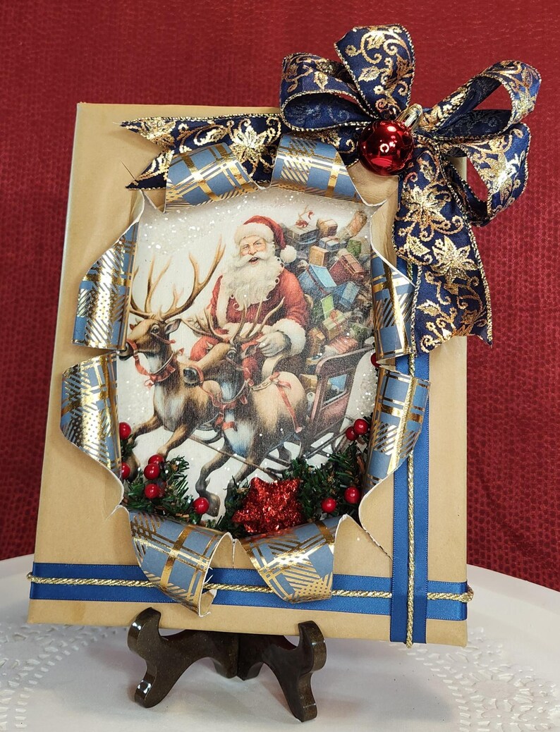 Busted Canvas Art, Santa on Sleigh 8x10 Frame - Etsy