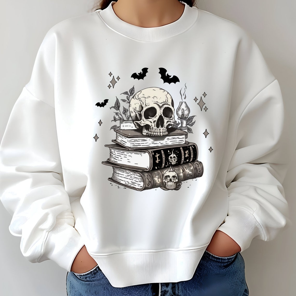 Spooky Spell Books Skull Halloween PNG Skeleton, Funny Scary ,PNG Fall ...