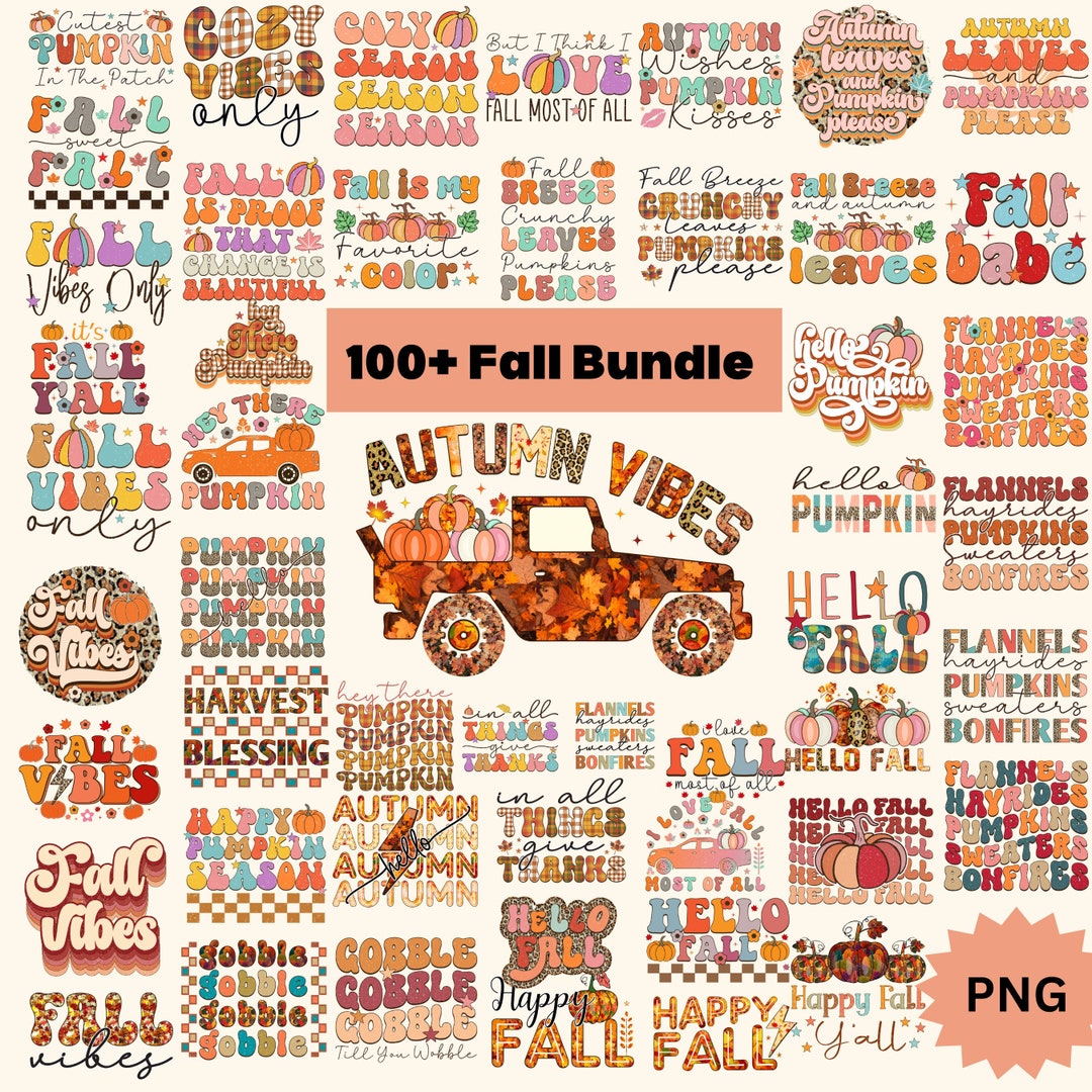 100+ PNG Fall Bundle, Autumn Png, Thanksgiving Png, Fall Png Designs ...